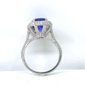 GIA Certified 5.75 Ct Tanzanite Diamond Ring Natural Bluish - Etsy