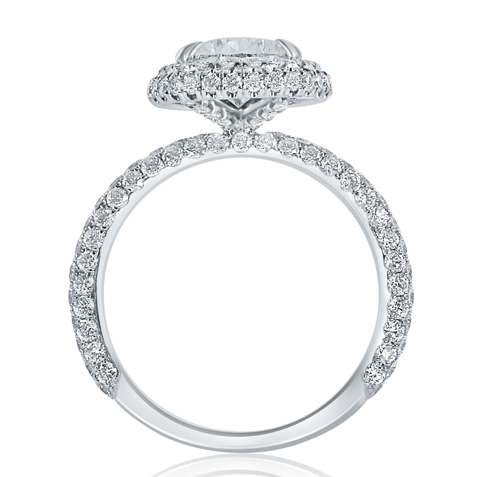 Pear Brilliant Cut IGI 1.72CT E-VVS2 Lab Grown Diamond Engagement Ring ...