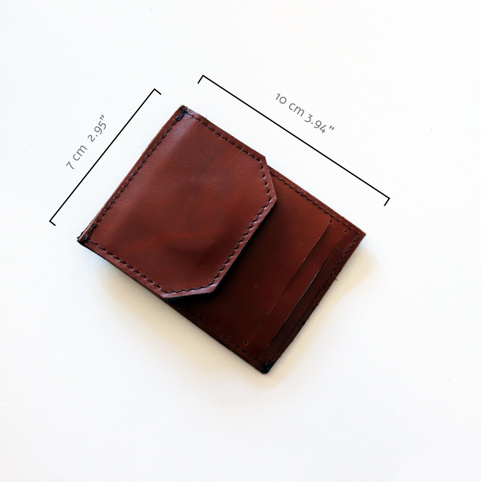 Personalized Slim Front Pocket Wallet Minimalist Leather | Etsy