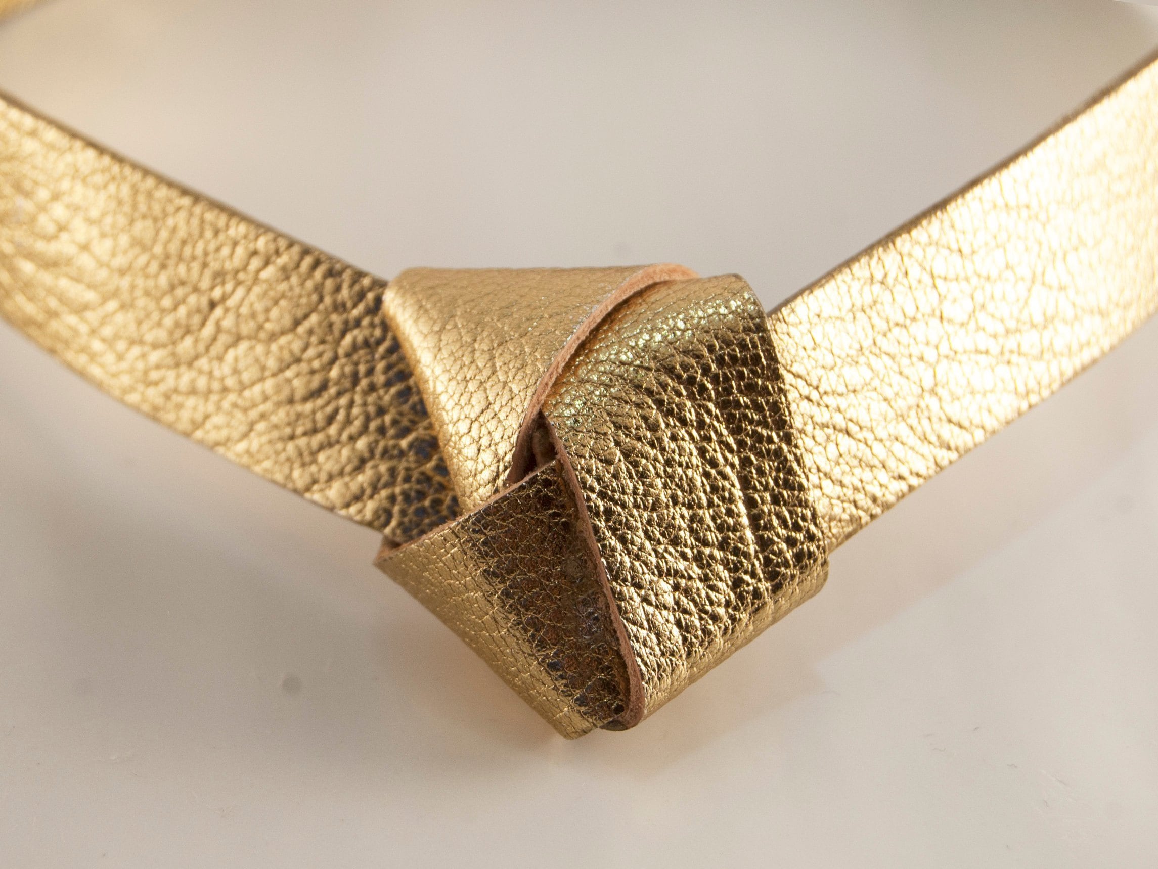 Gold leather Choker Locking Collar Bib Gold Necklace | Etsy