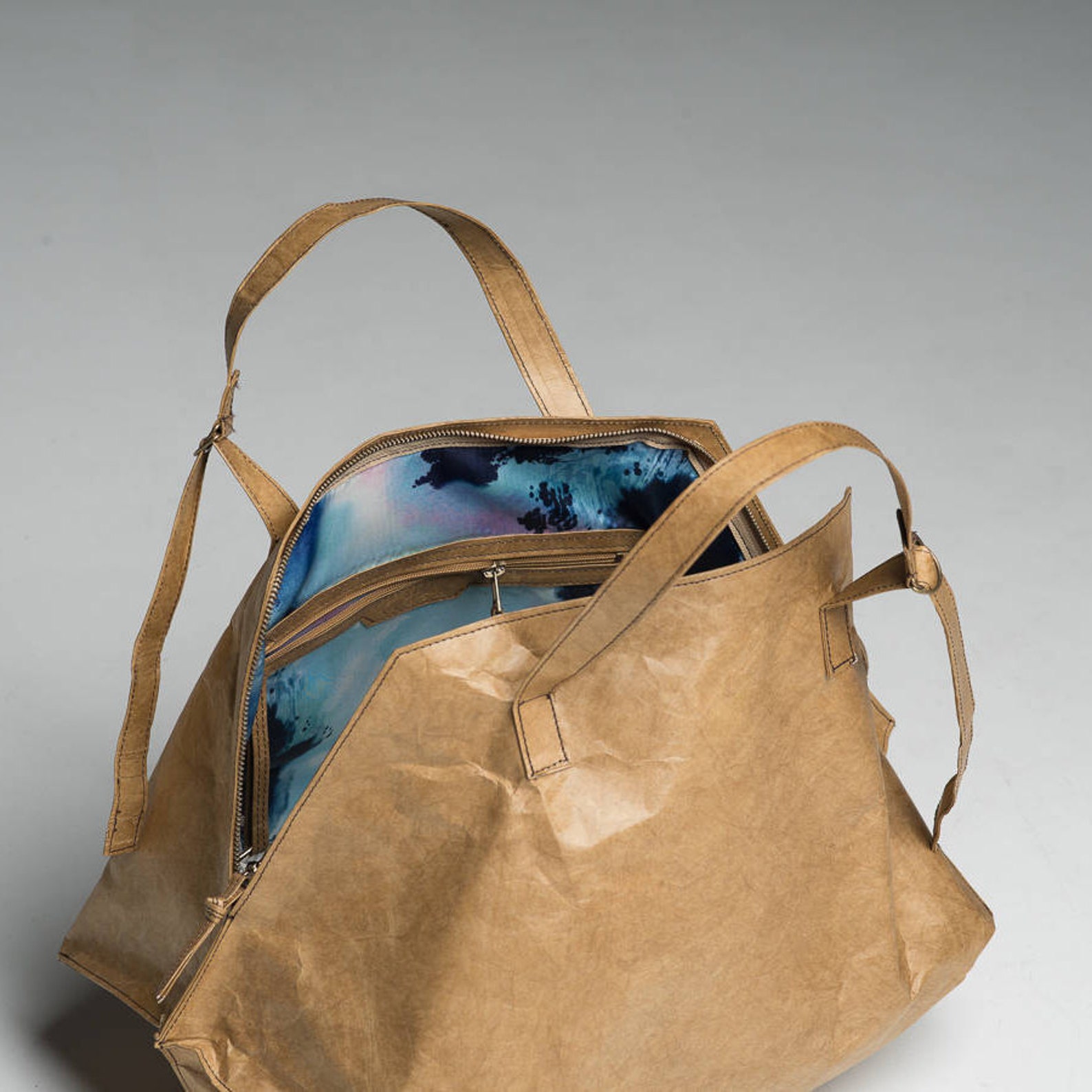 Brown Vegan Bag, Tyvek Paper Bag, Brown Tyvek Tote Bag, Big Tyvek ...