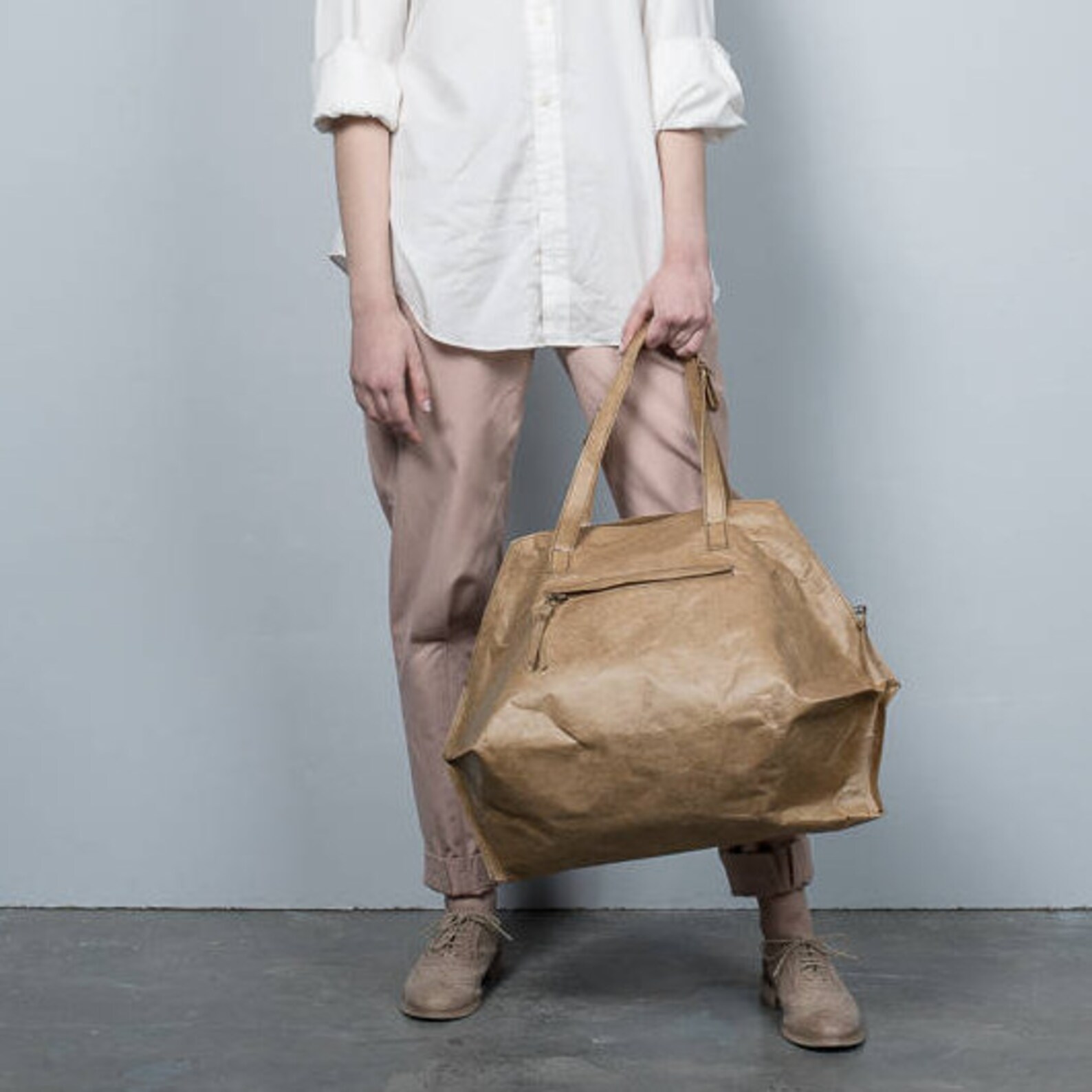 Brown Vegan Bag, Tyvek Paper Bag, Brown Tyvek Tote Bag, Big Tyvek ...