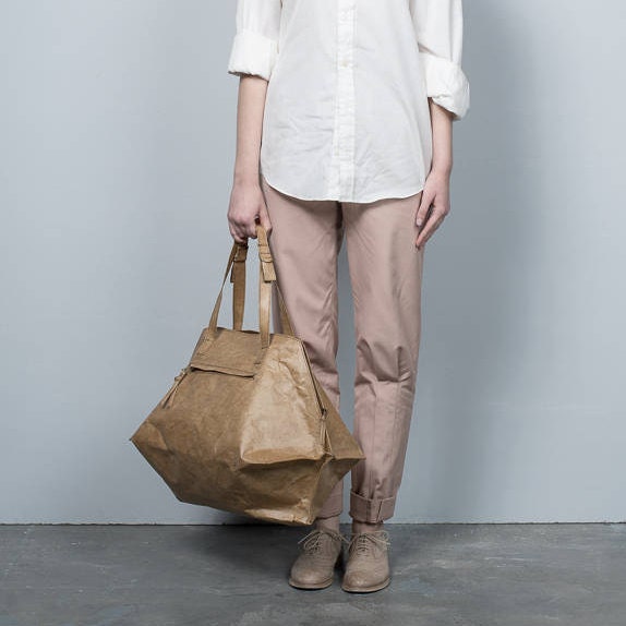 Brown over size bag tyvek big shoulder bag tyvek paper brown | Etsy