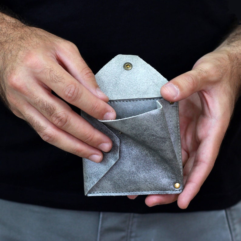 Custom Leather Wallet Coin Pocket Wallet Classic Men's - Etsy