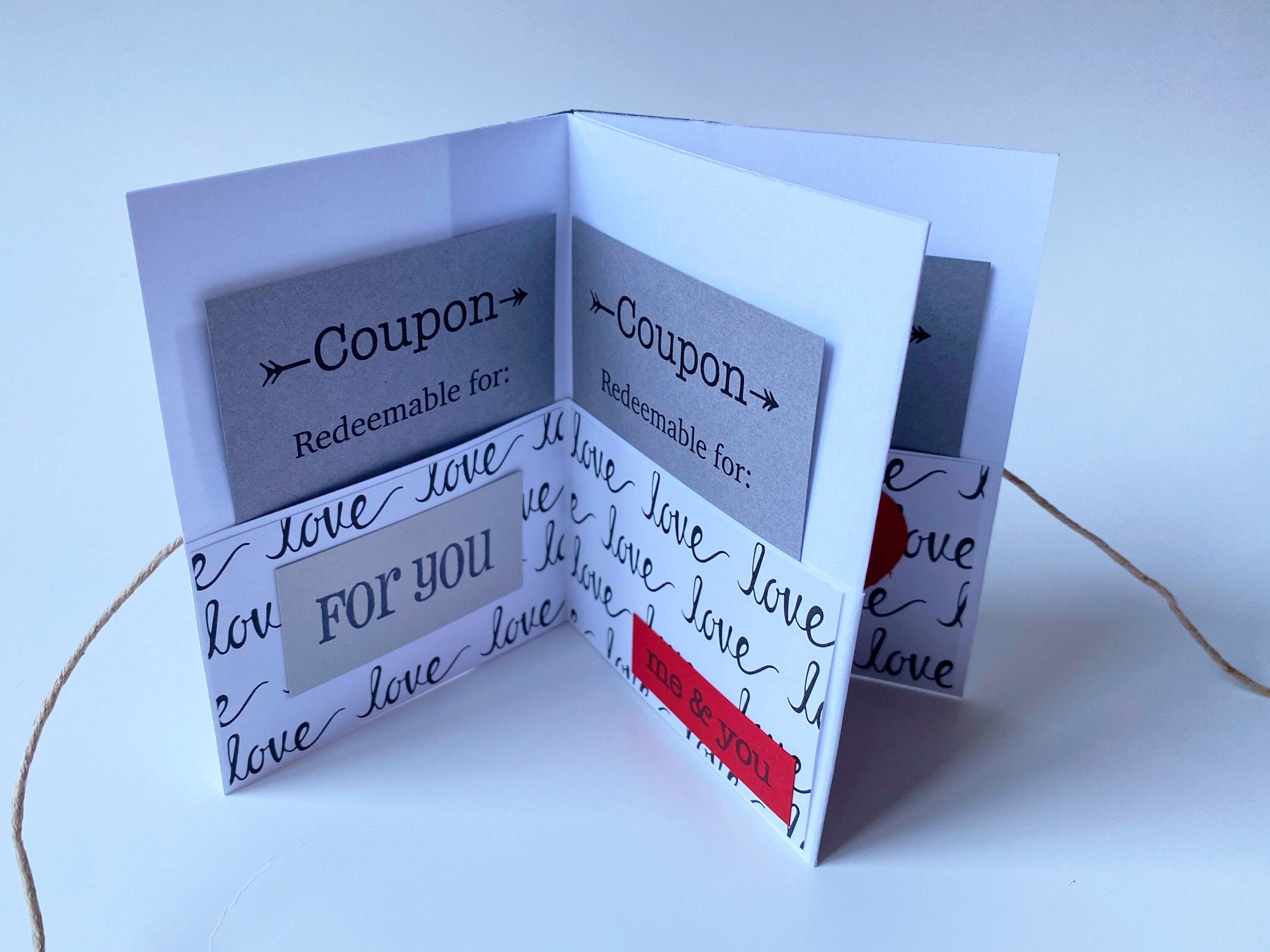 Black and White Mini Gift Card Book Valentine's Gift for | Etsy