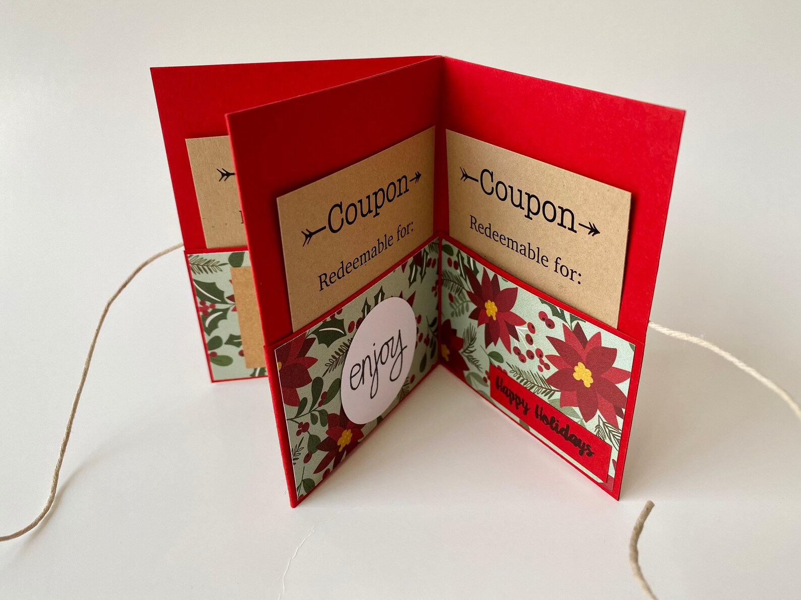 Christmas Gift Pocket Book Gift Card Holder Handmade - Etsy