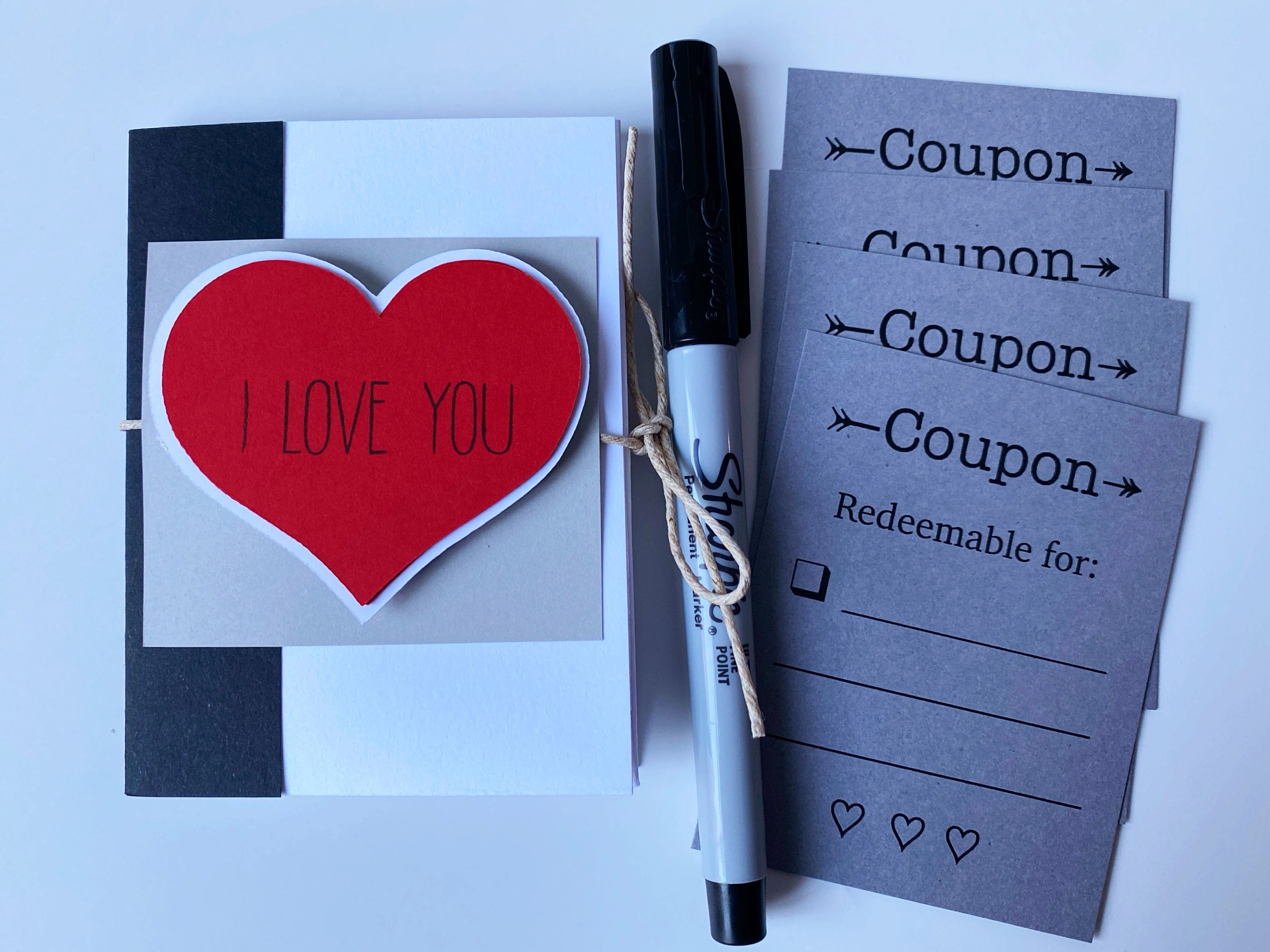 Black and White Mini Gift Card Book Valentine's Gift for | Etsy