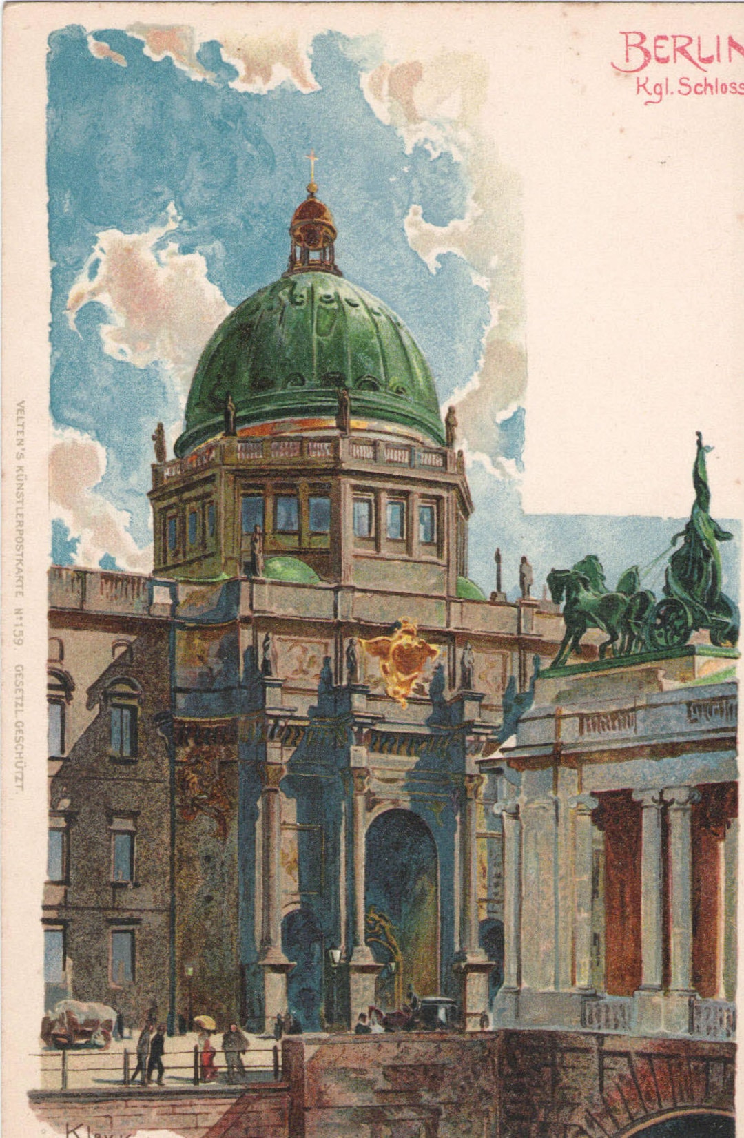 Antique German Postcard of Berlin Kgl. Schloss. Unposted - Etsy