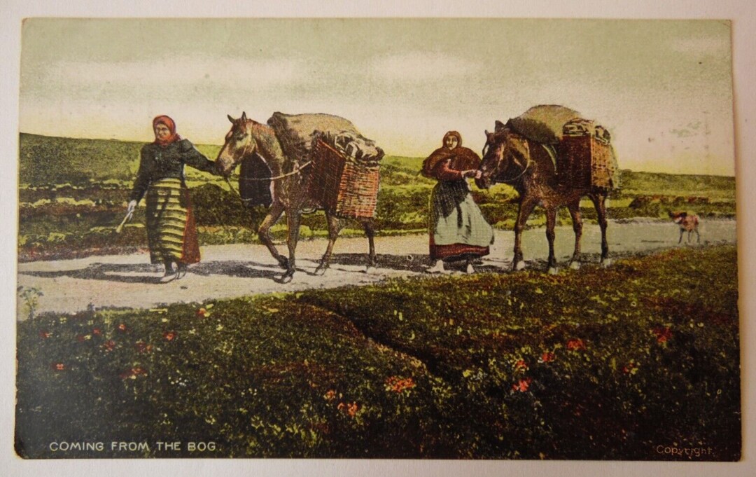 Coming From the Bog Women With Pack Horses Antique Hand - Etsy UK