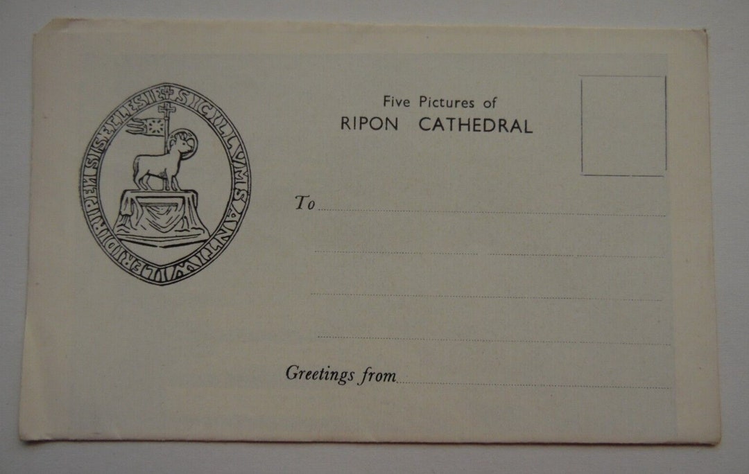 Five Pictures of Ripon Cathedral Vintage 1940s Letter Card - Etsy