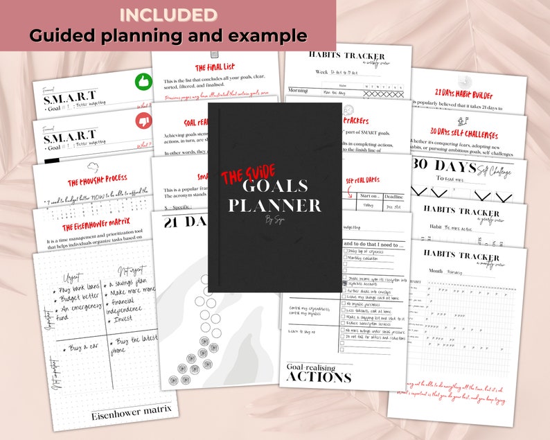2024 Printable Guided Goal Planner Daily, Weekly, Monthly Productivity ...