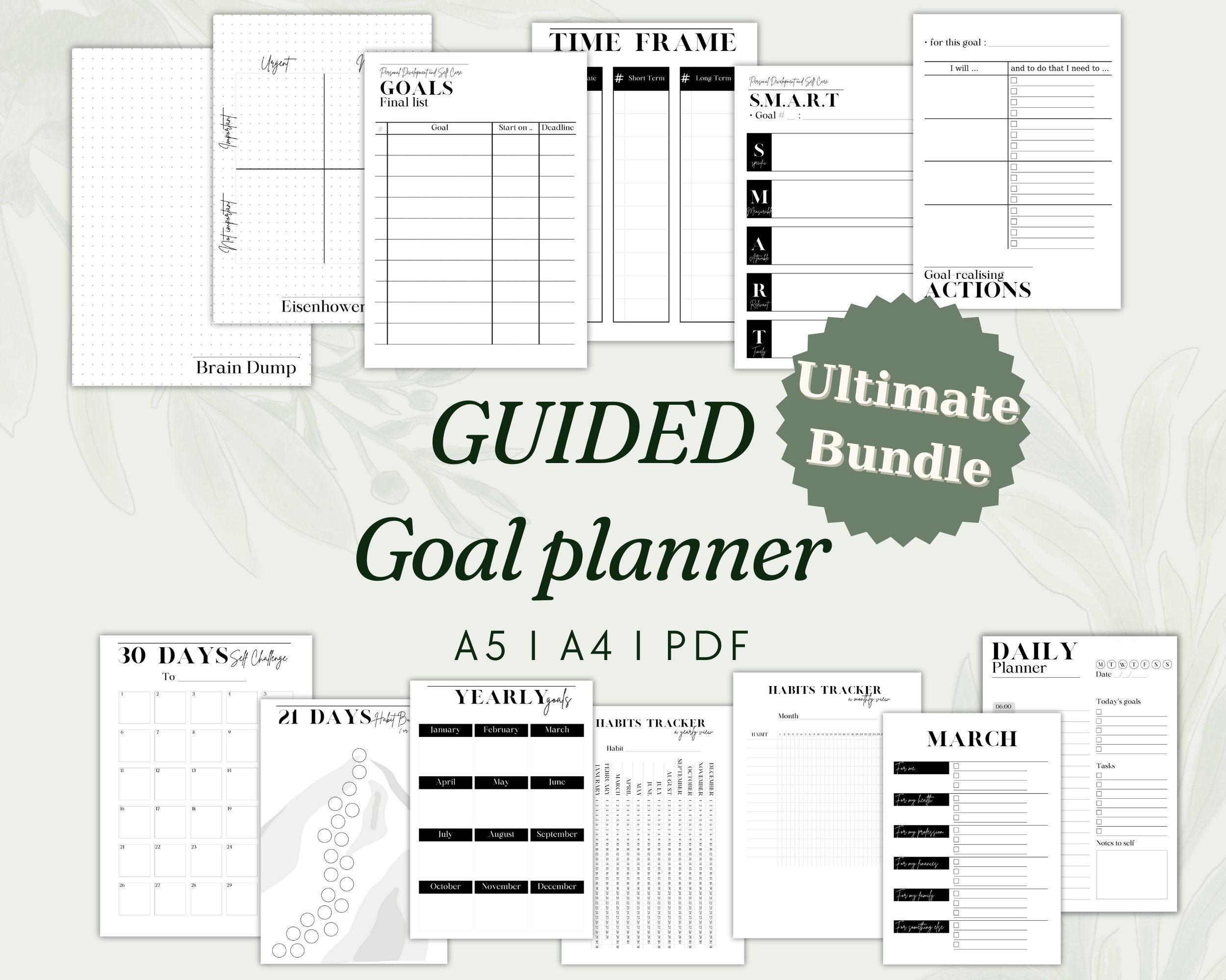 2024 GOALS - 2024 Planner - Goal Tracker - Digital Goal Planner - Goals ...