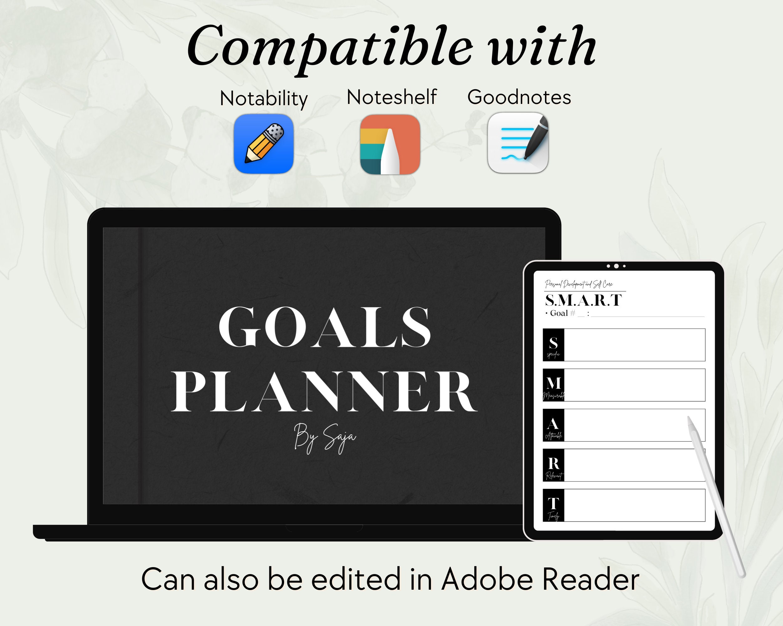 2024 GOALS - 2024 Planner - Goal Tracker - Digital Goal Planner - Goals ...