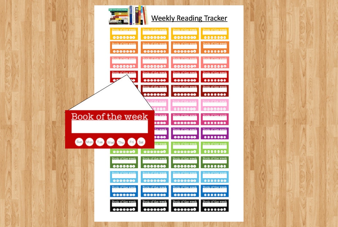 PRINTABLE / Weekly Reading Stickers / Reading Tracker / Reading ...