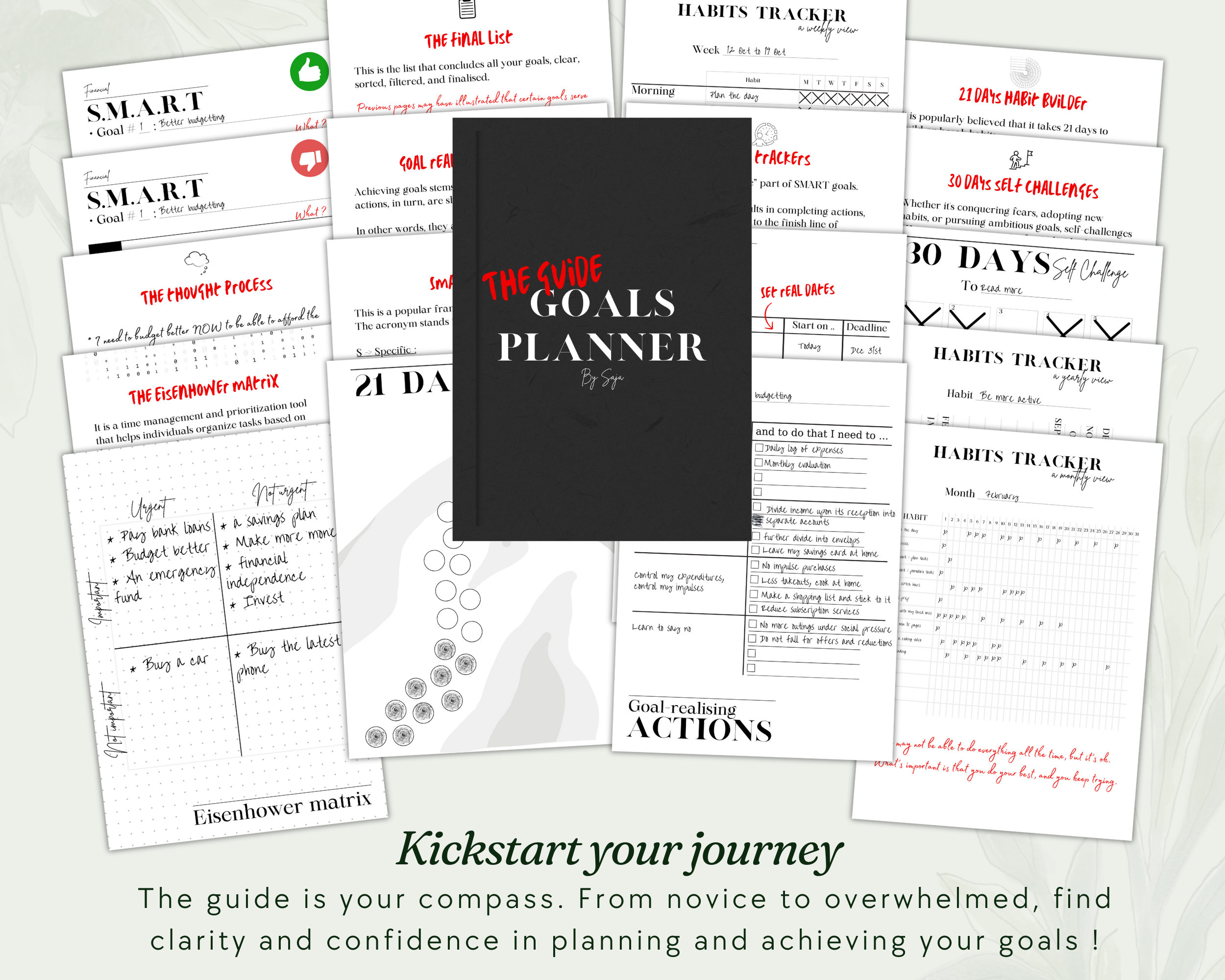 2024 GOALS - 2024 Planner - Goal Tracker - Digital Goal Planner - Goals ...