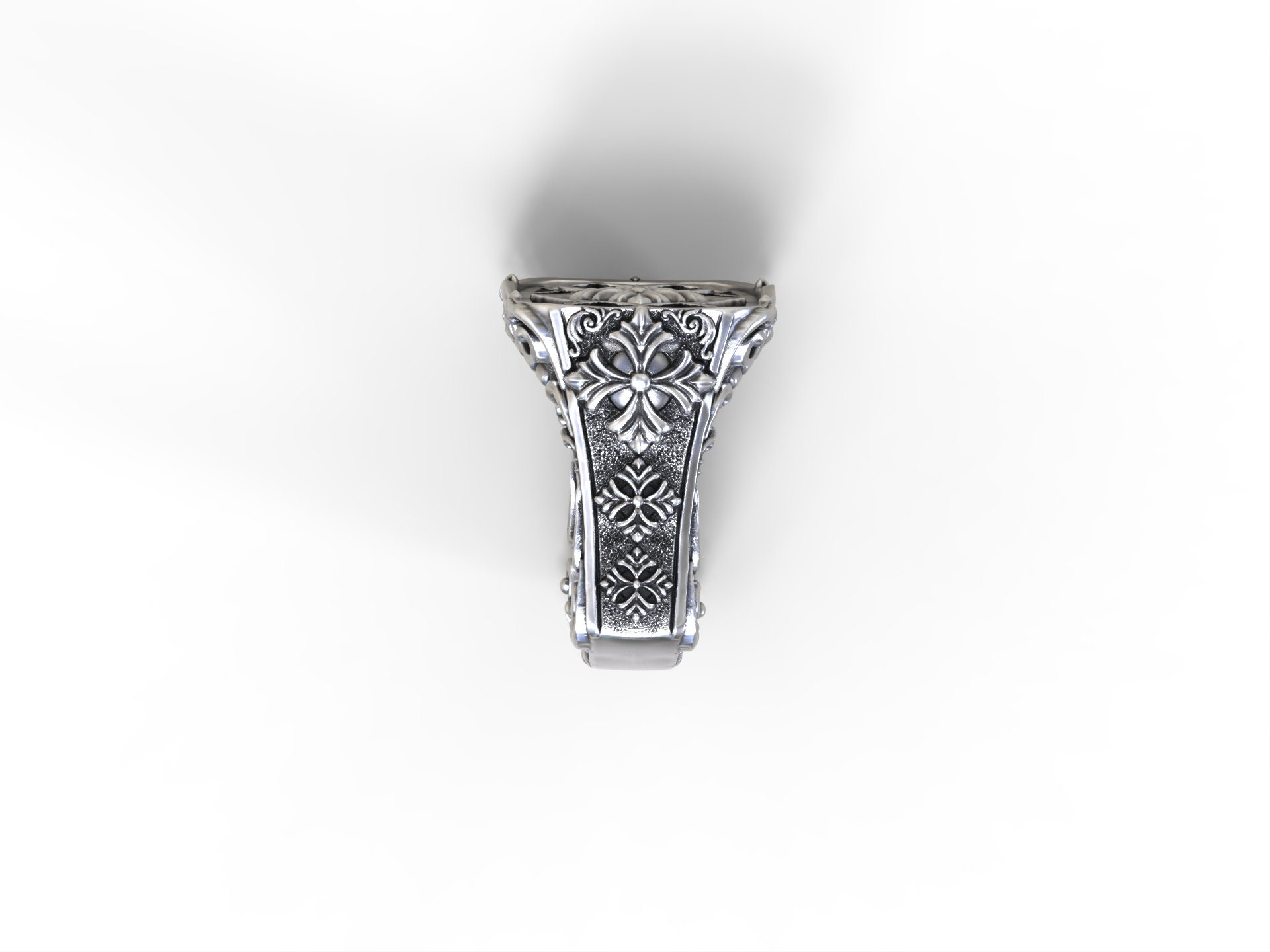 Gothic Cross Ring, Templar Ring - Solid Silver, Gold, Palladium ...