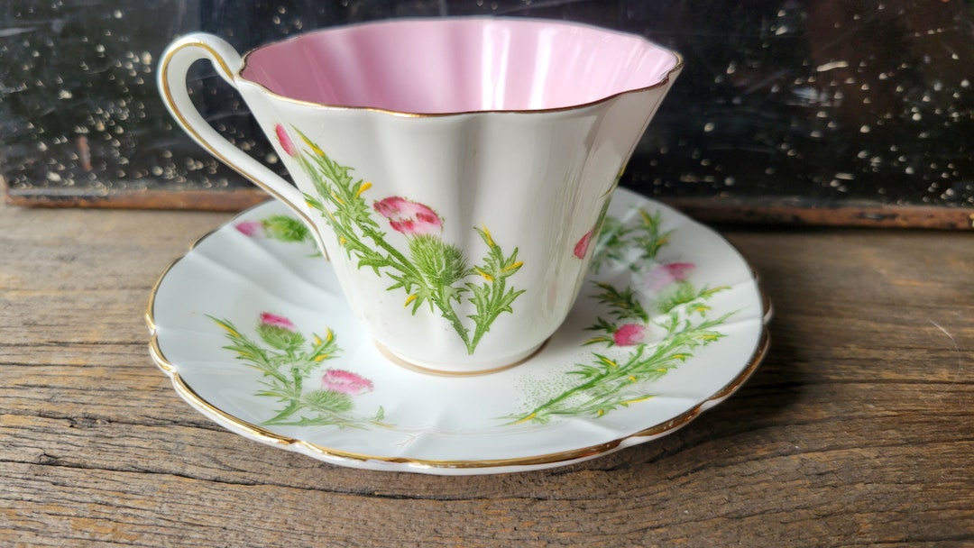 Vintage Royal Stafford "scottish Thistle" Tea Cup - Etsy