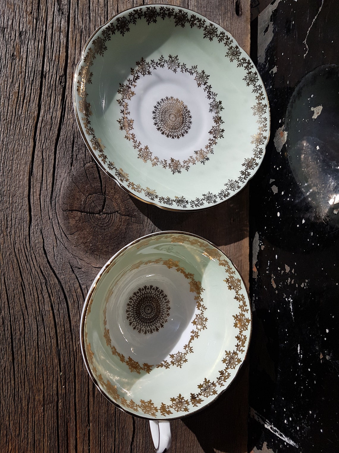 Stunning Vintage Stanley Tea Cup From 1950's in an Soft Light Green ...