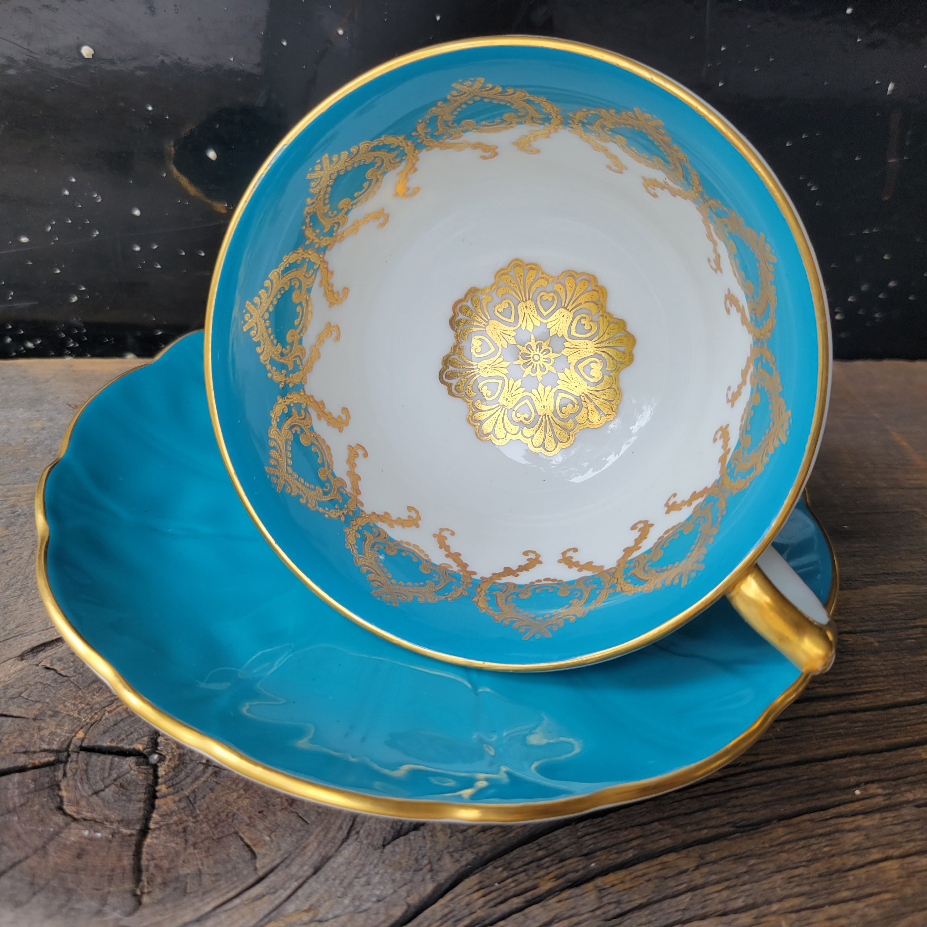 Vintage Aynsley Turquoise Tea Cup Pattern 31 - Etsy