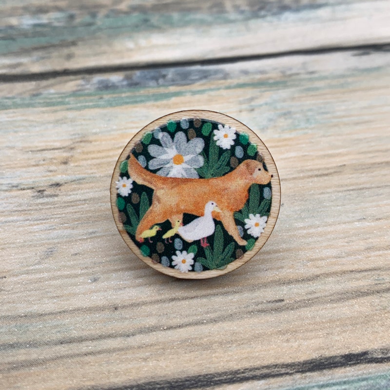 Floral Dog Pin - Etsy UK