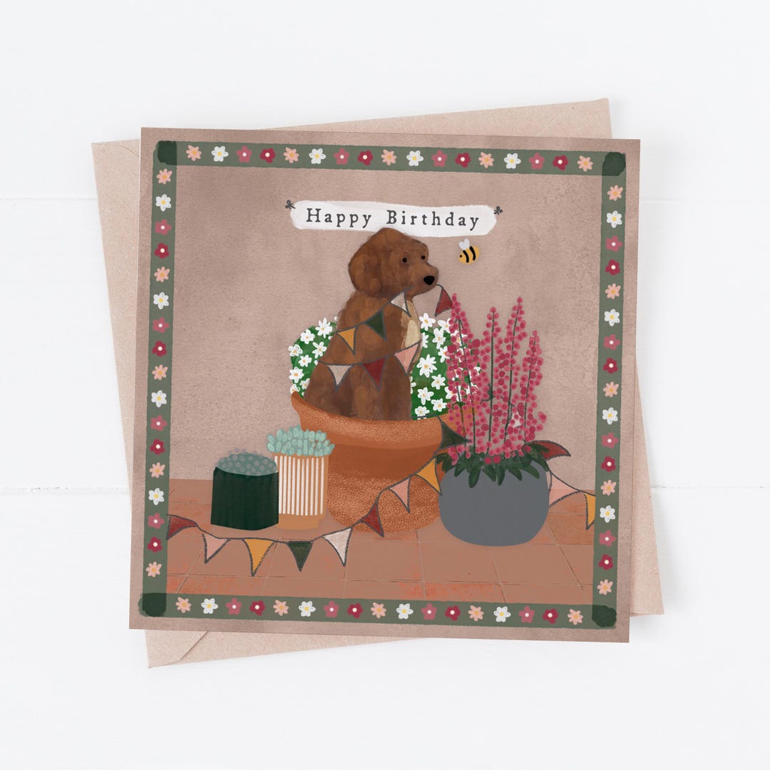 Cockapoo Happy Birthday Greeting Card - Etsy