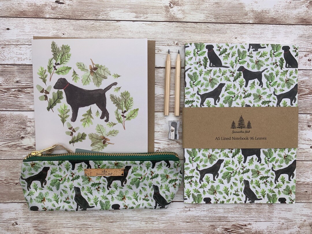 Black Labrador Stationery Gift Set - Etsy