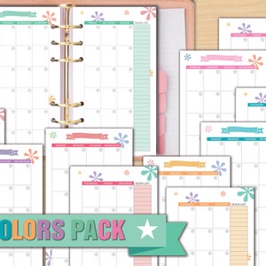 Erin Condren Style Planner Horizontal Layout - Maxi Pack - Monday and ...