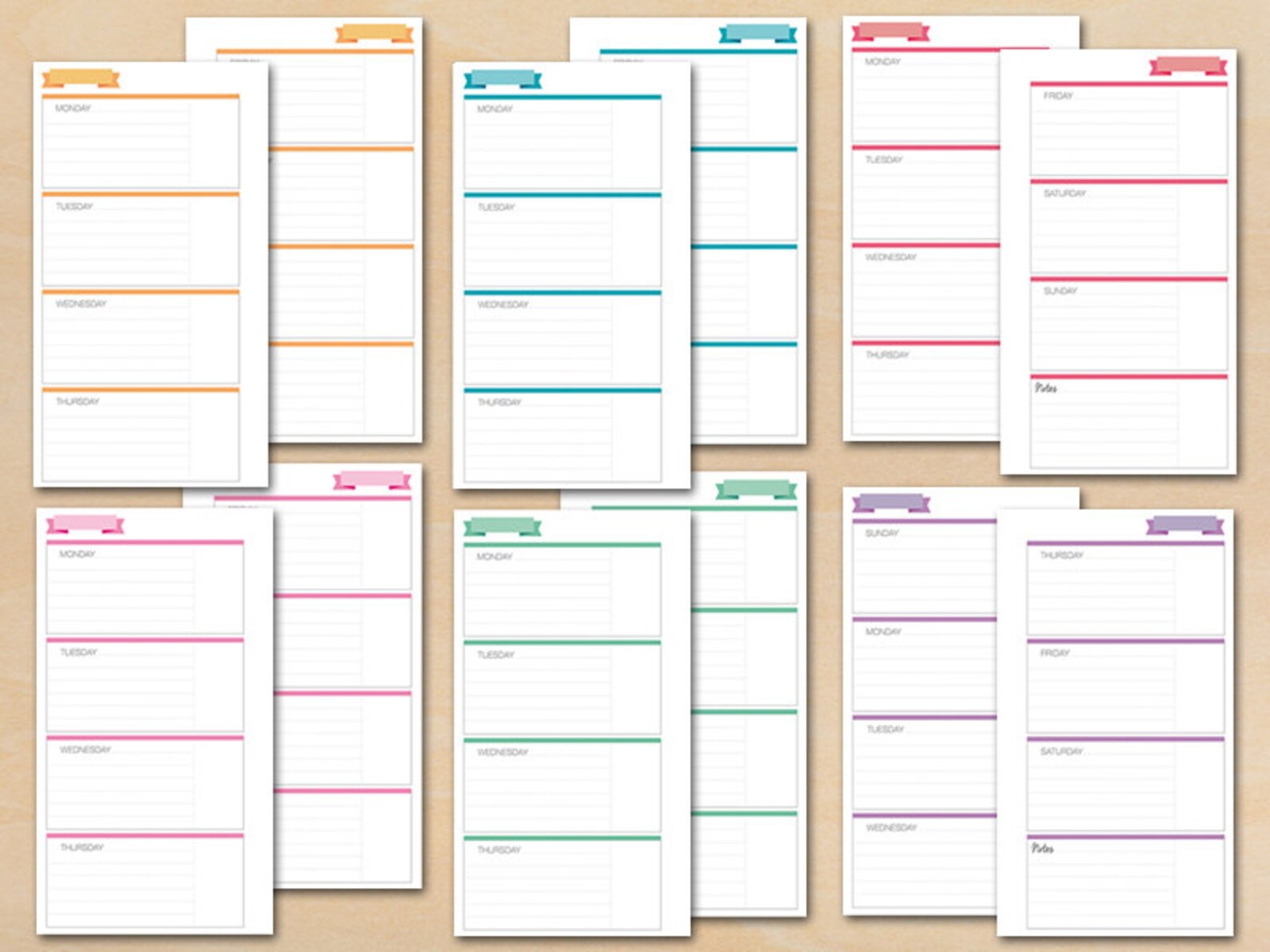 Erin Condren Style Printable Weekly Planner PERSONAL Size - Etsy