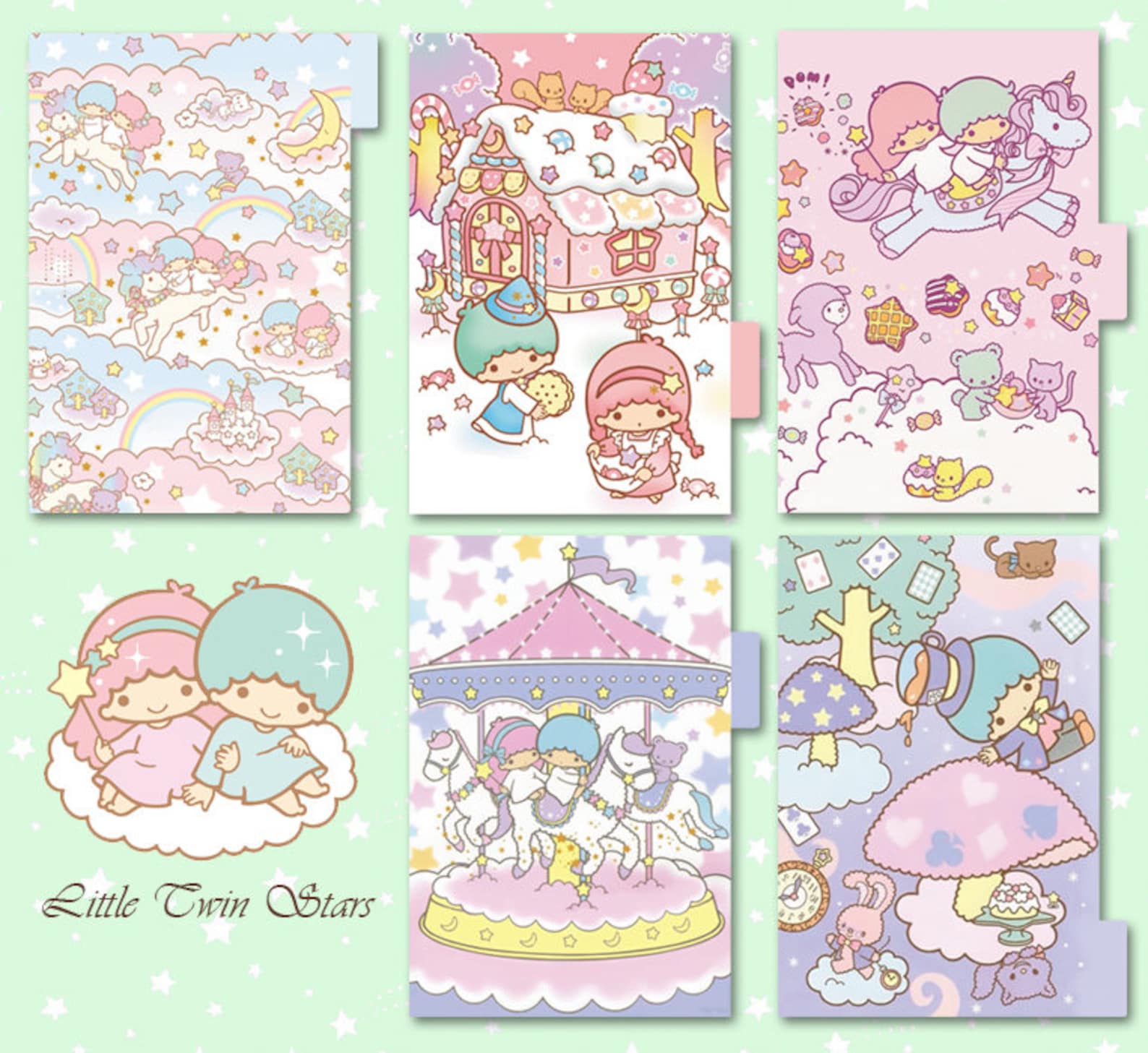 Cute Kawaii Planner Dividers Pocket Size 5 Tabbed Organizers - Etsy