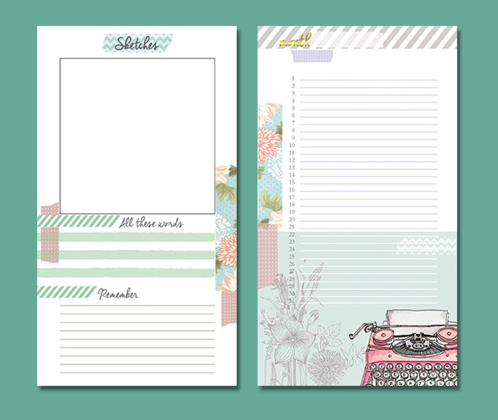 Color Crush Style Planner Inserts Filofax Personal Size - Etsy