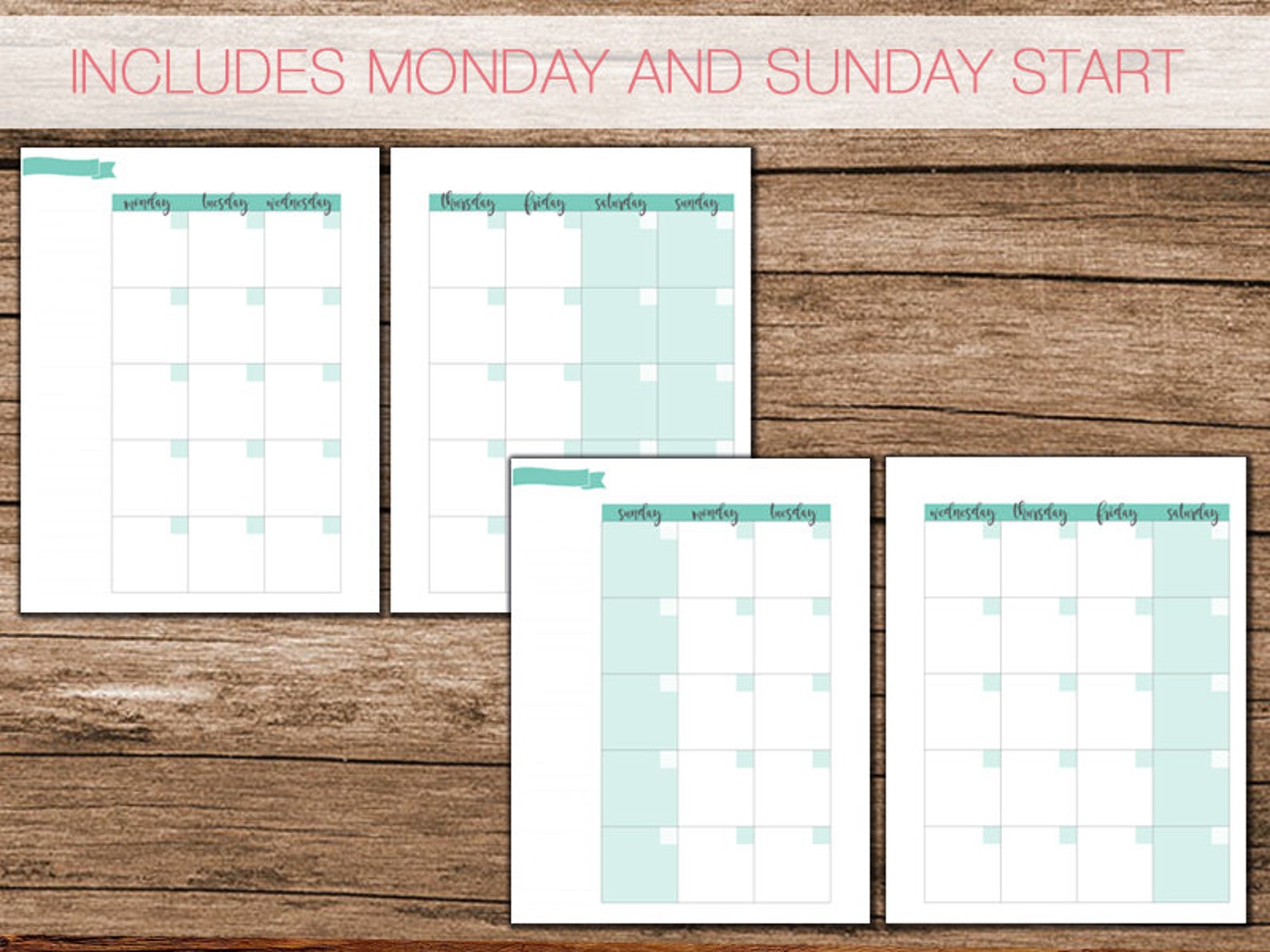 Letter Size Big Happy Planner Printable Weekly and Monthly Planner ...