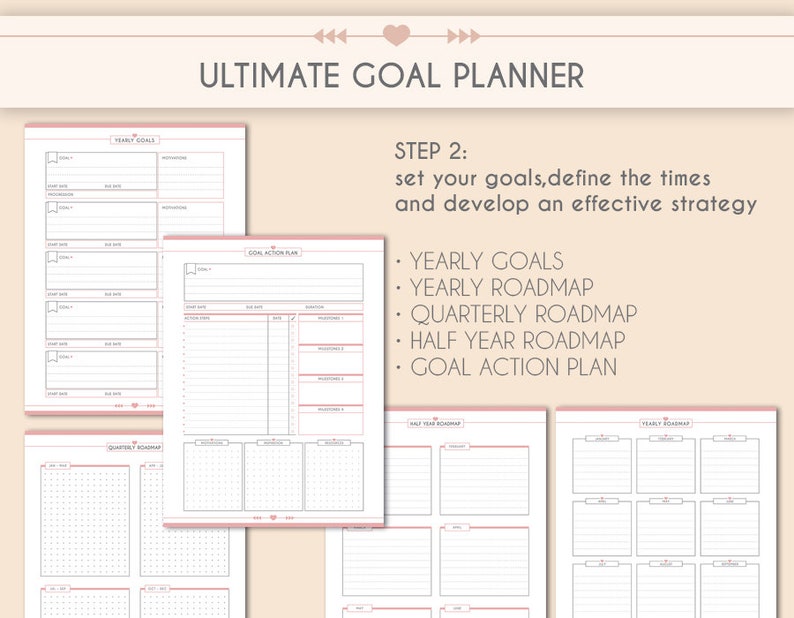 Goal Planner A5 Productivity Planner Success Planner Project - Etsy
