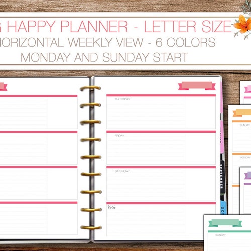 Happy Planner Big Weekly Letter Size Planner Week on Two Pages - Etsy