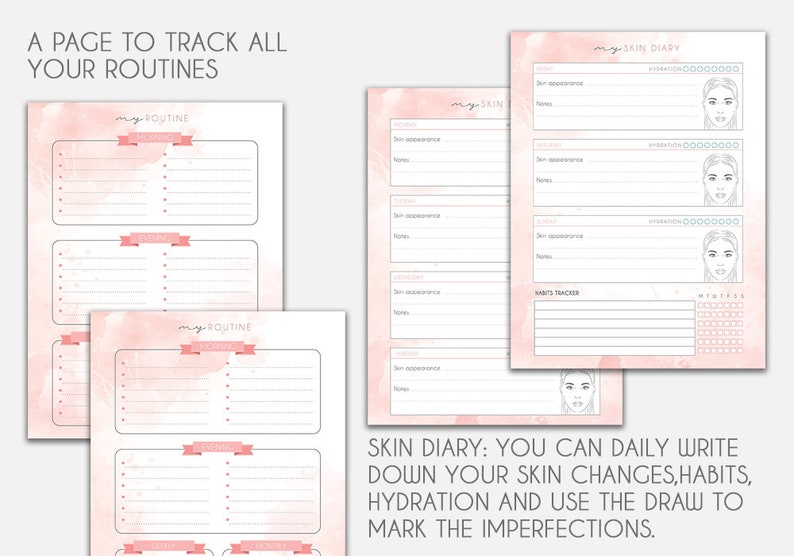 Skincare and Beauty Planner, Happy Planner - Etsy