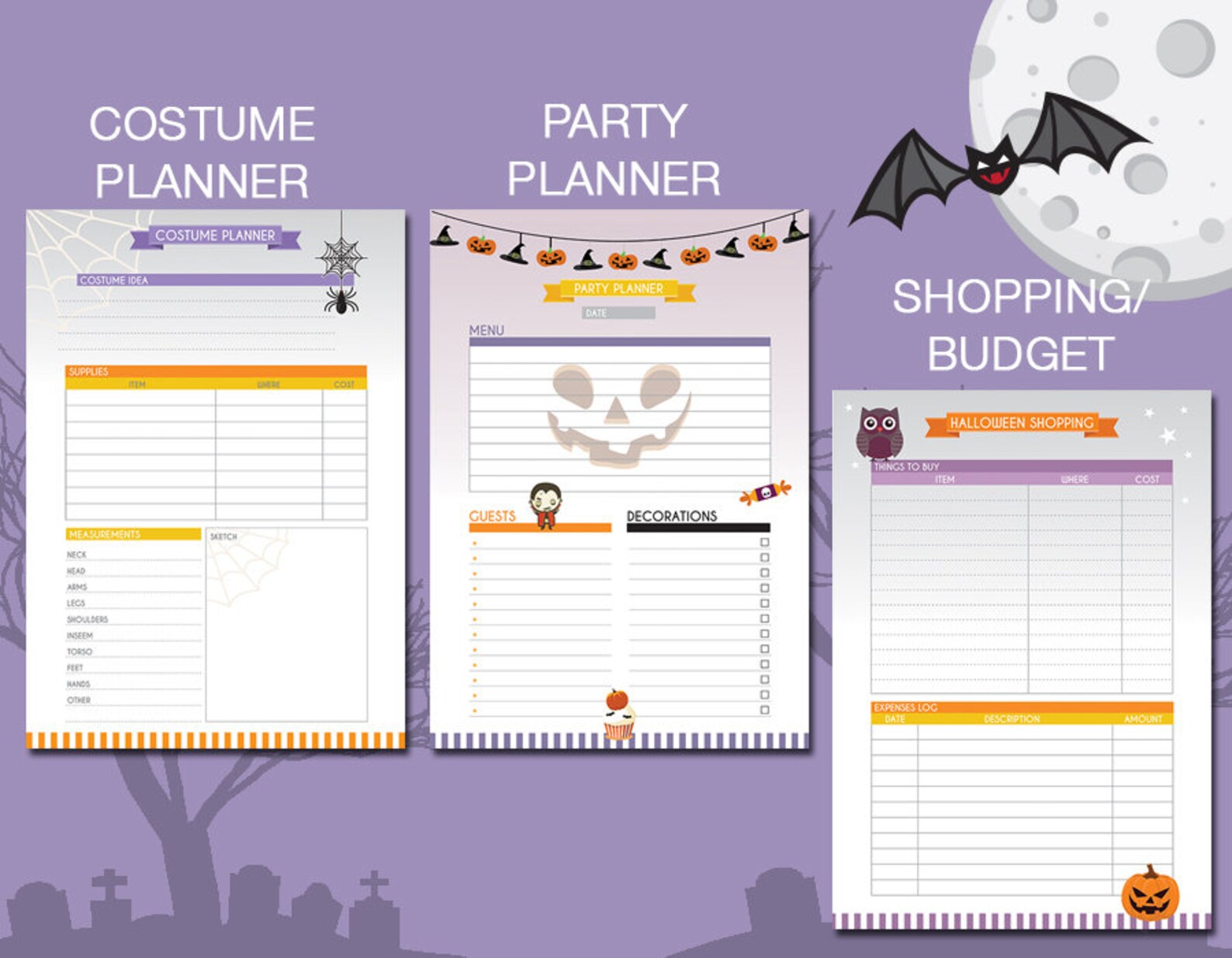 Happy Planner Halloween Planner Printable October Holiday - Etsy