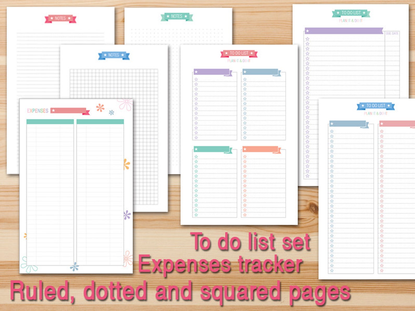 Erin Condren Style Planner Bundle Vertical Layout HALF SIZE Printable ...