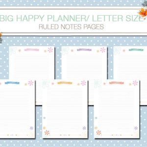 Letter Size Big Happy Planner Printable Weekly and Monthly Planner ...