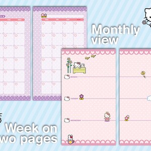Planner Kit Cute Kawaii Printable Personal Planner Weekly Planner ...