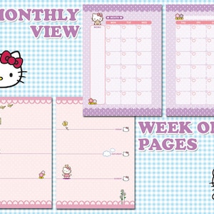 Printable A5 Planner Kit Cute Kawaii Weekly Planner Monthly Planner to ...