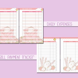 Kawaii Budget Planner Inserts Mini Happy Planner Size Expenses Tracker ...