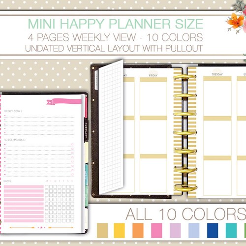 Mini Happy Planner Printable Kit Weekly and Monthly Planner - Etsy
