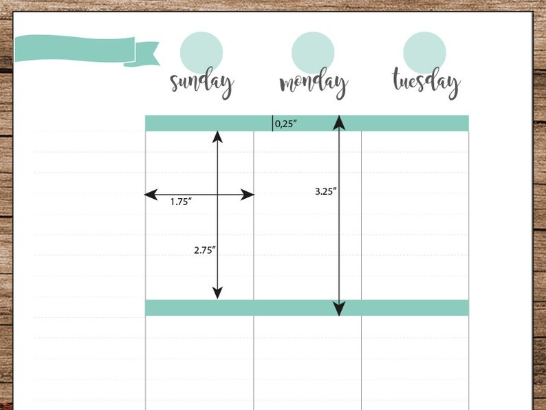 Happy Planner Printable Weekly Planner Inserts - Big Happy Planner ...