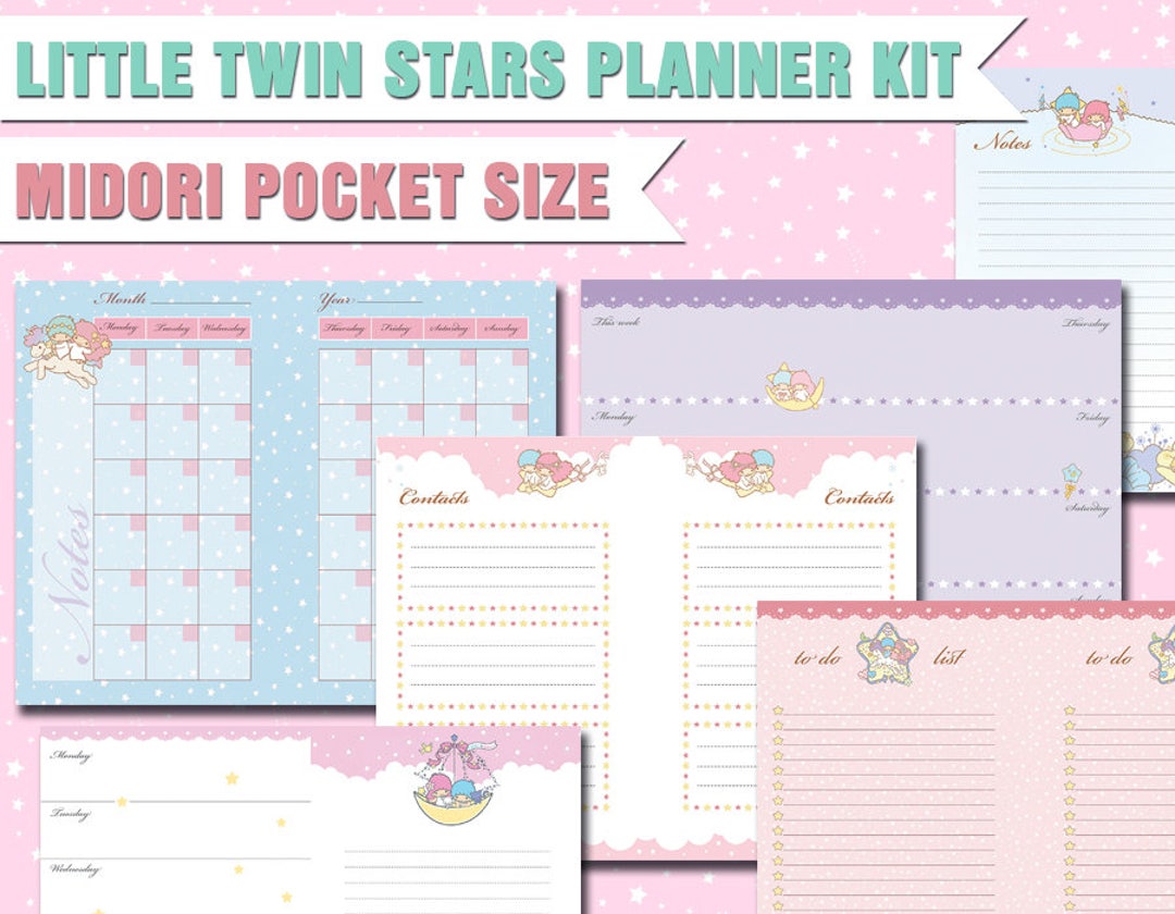 Midori Pocket Inserts Planner Kit Printable Midori Inserts Weekly ...