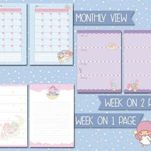 Printable A5 Planner Kit Cute Kawaii Weekly Planner Monthly Planner to ...