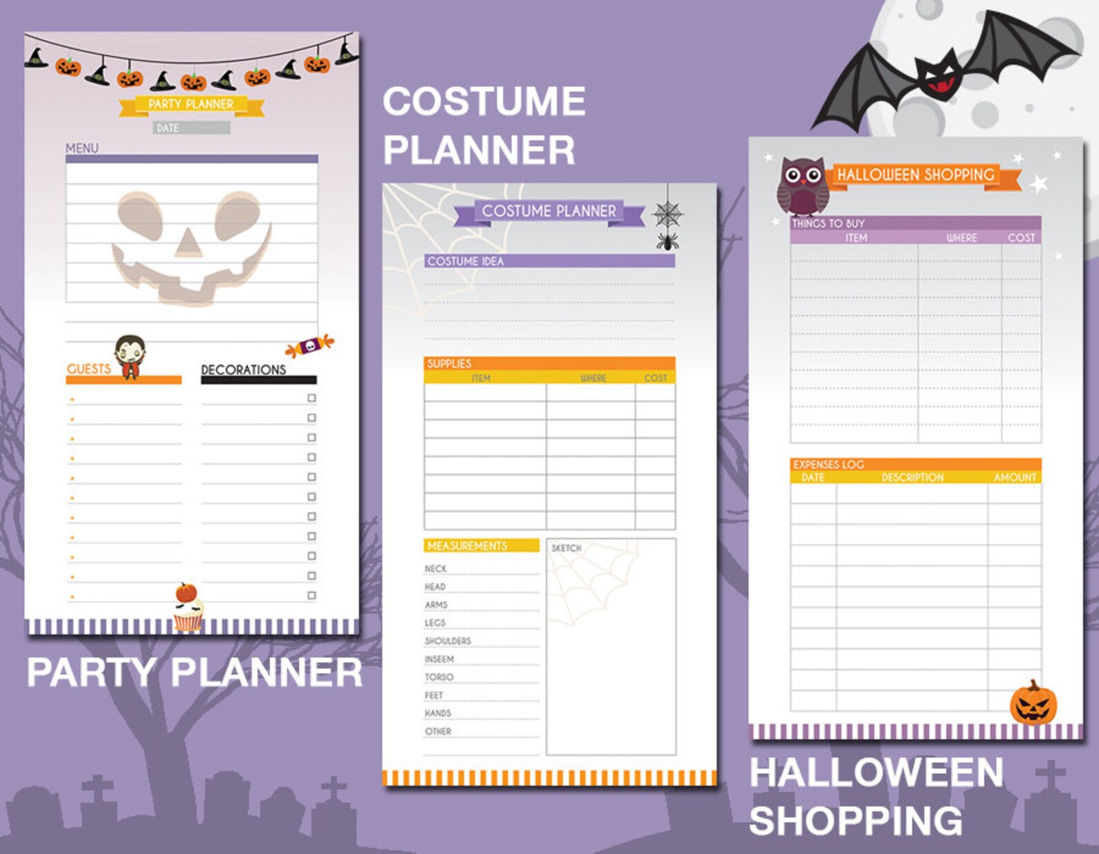 Halloween Planner Personal Filofax Planner October Holiday - Etsy