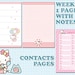 Printable A5 Planner Kit Cute Kawaii Weekly Planner Monthly Planner to ...