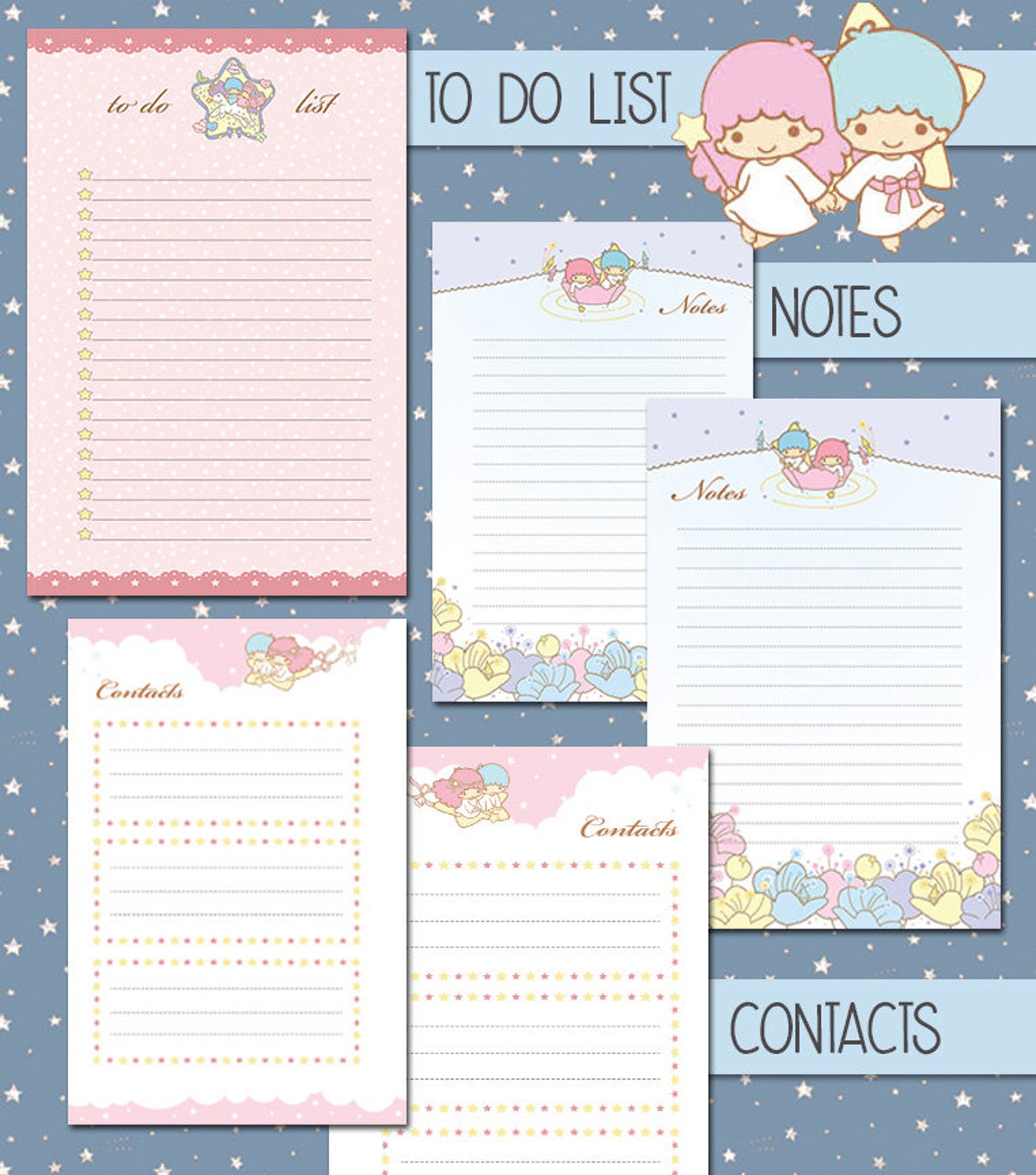 Printable Pocket Planner Kit Cute Kawaii Weekly Planner - Etsy