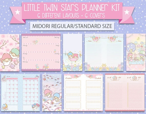 Midori Kawaii Planner Kit Printable Midori Inserts and Covers | Etsy