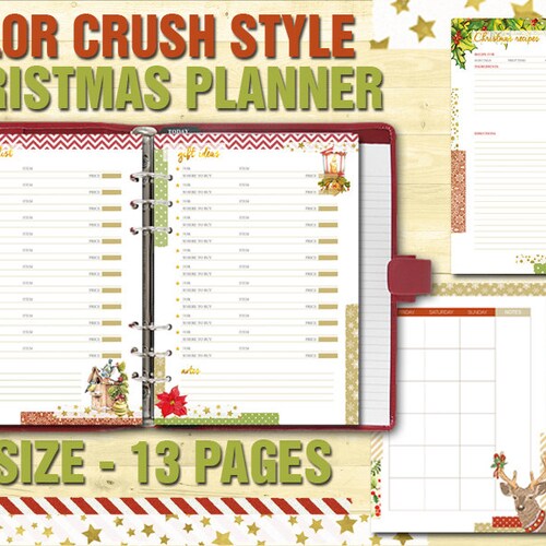 Printable Christmas Planner A5 Printable Holiday Planner Color - Etsy