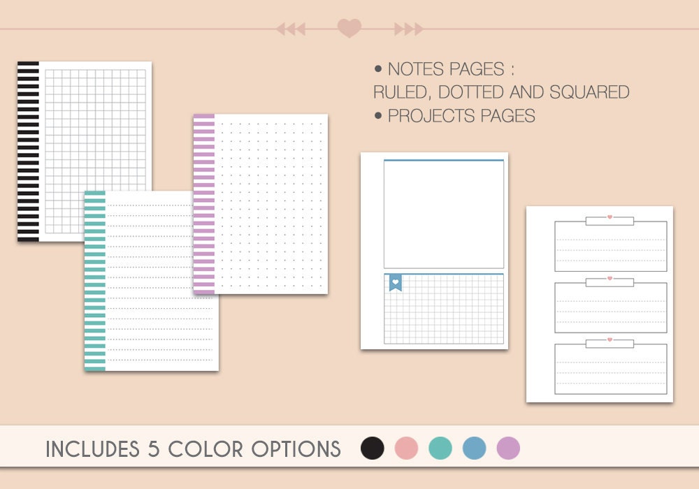 Micro Happy Planner Inserts Micro Notes Printable Bundle Happy - Etsy